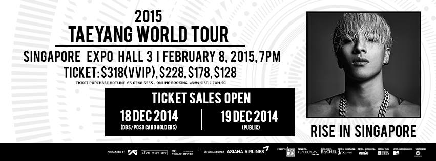 2015 TAEYANG WORLD TOUR [RISE] IN SINGAPORE