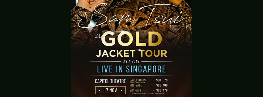 Sam Tsui Live in Singapore 2019 – The Gold Jacket Tour